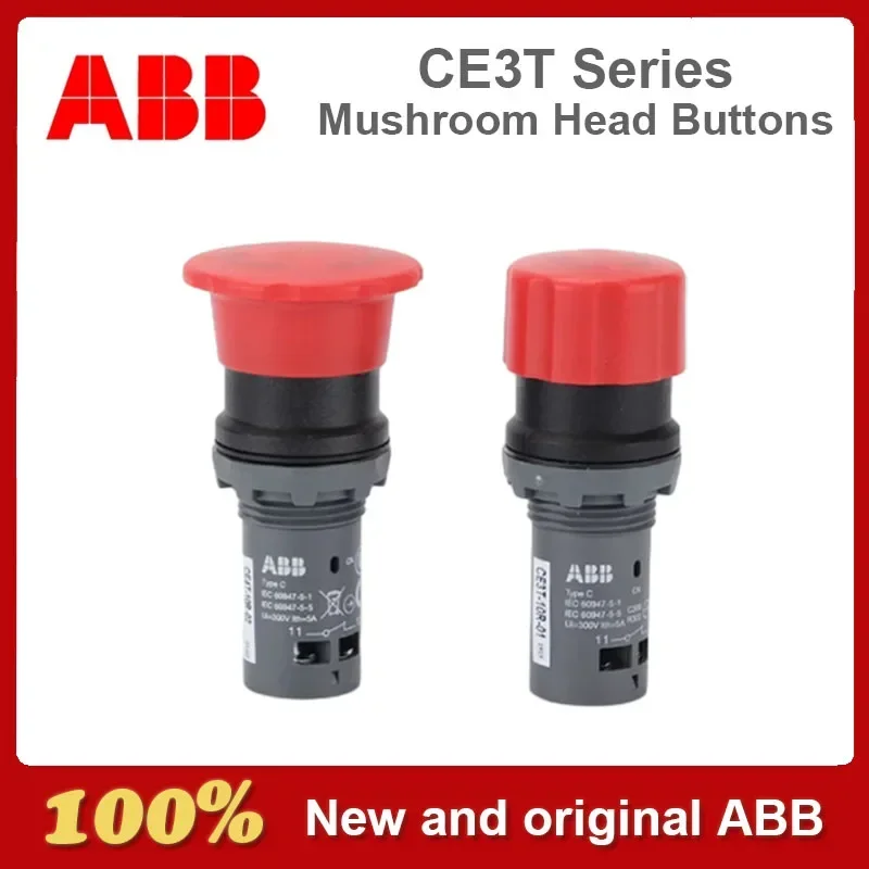 Оригинальные кнопки с грибовидной головкой серии ABB CE3T CE3T-10R-01 CE3T-10R-02 CE3T-10R-11 ...
