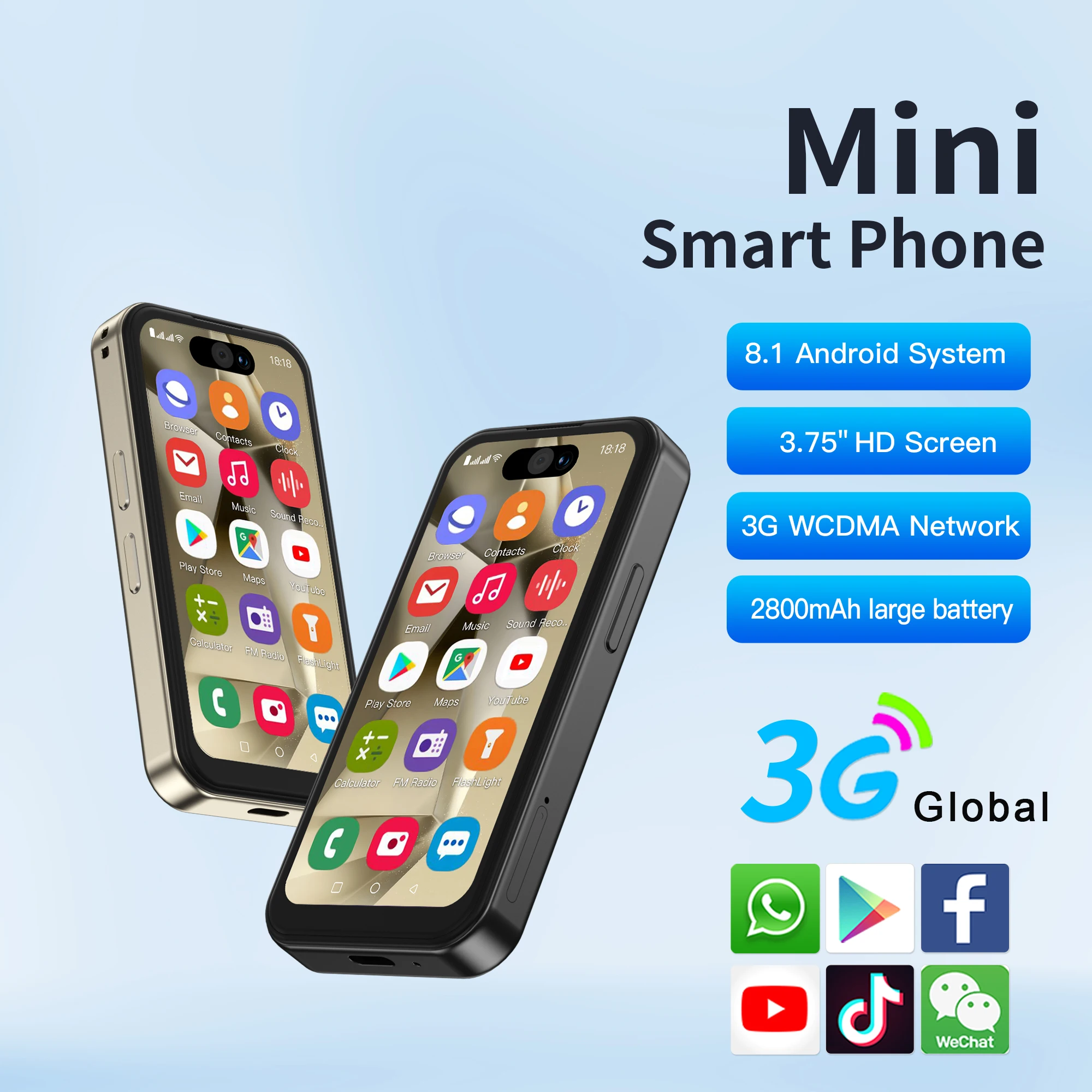 SERVO S24 Ultra Android 8.1 Mini Smart Phone 3.75 "Дисплей 16 ГБ ROM ...