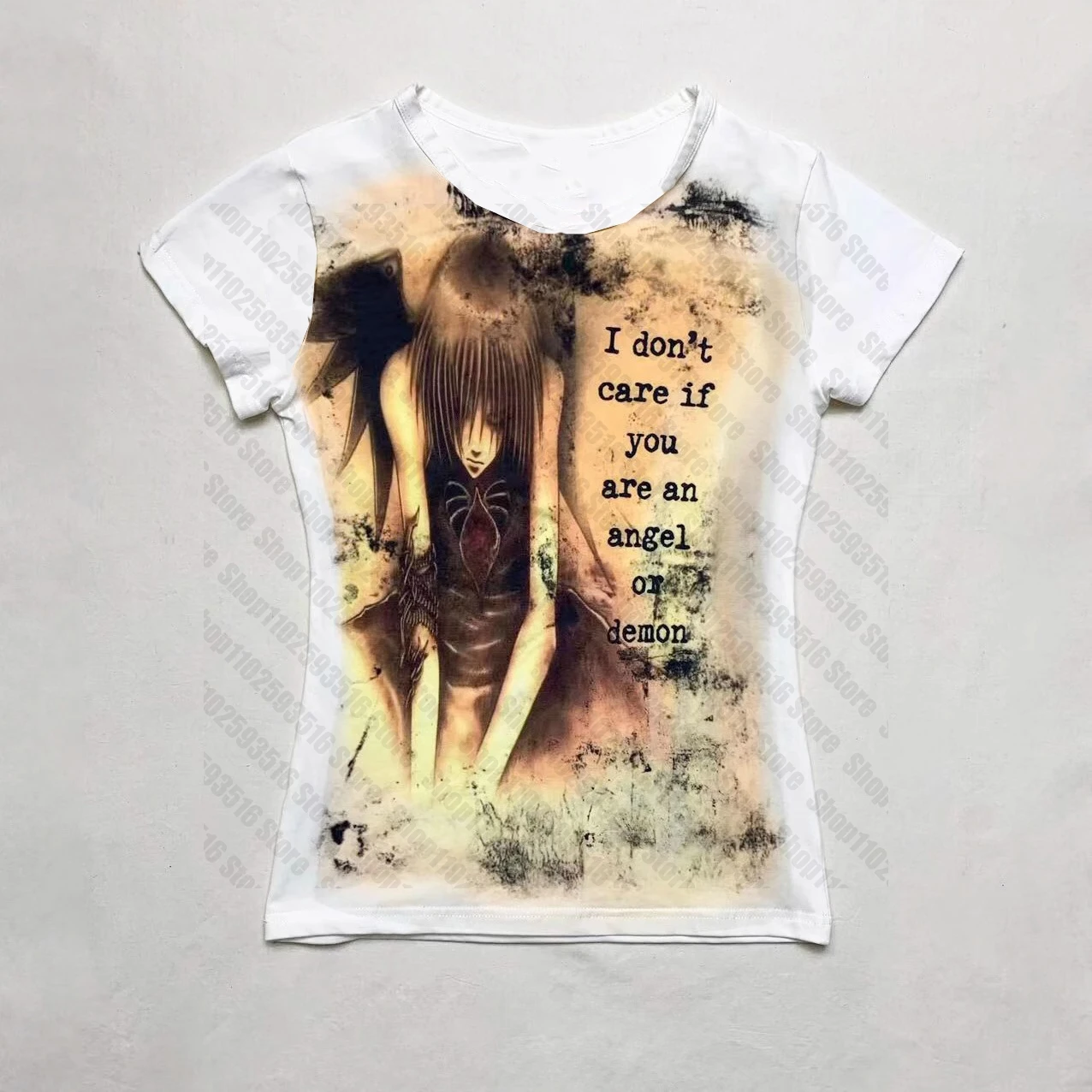 Женский укороченный топ в стиле эмо Y2k | AliExpress