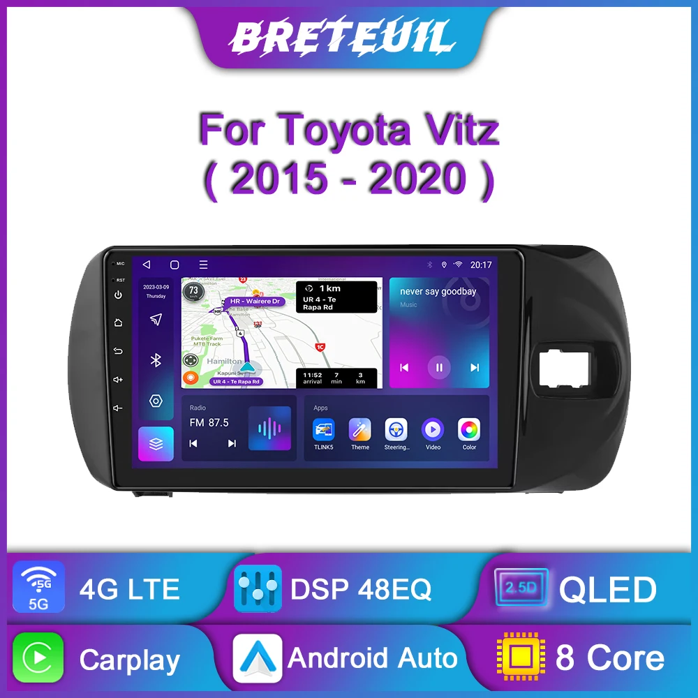 Для Toyota Vitz 3 XP 130 2014 2015 2016 2017 2018 2019 2020 Android Car ...