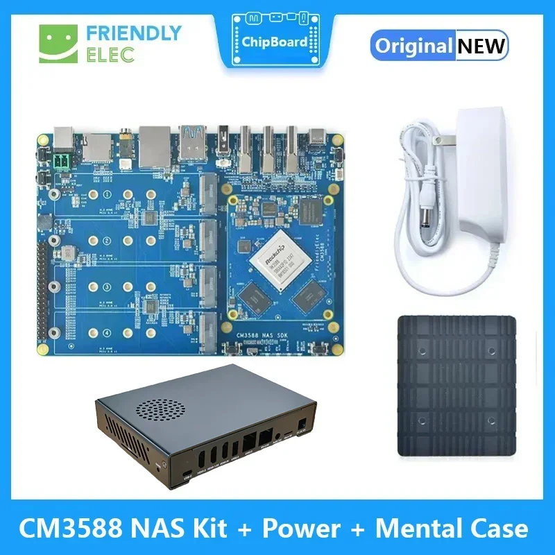 Комплект платы FriendlyELEC CM3588 NAS 2.5G Rockchip RK3588 Плата разработки процессора 4xPCIe3 ...