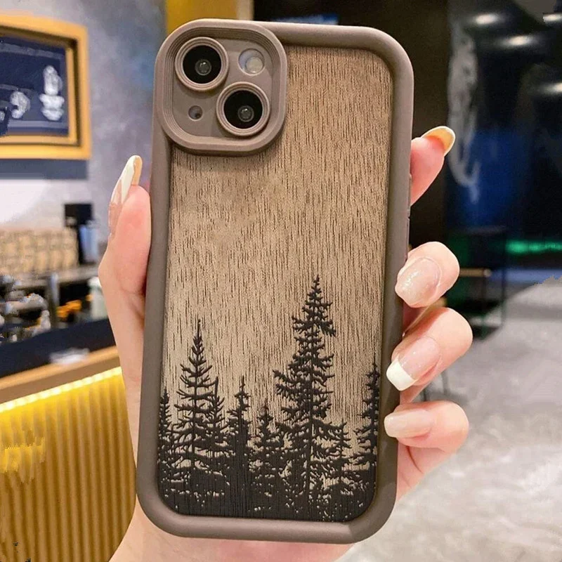 Retro Forest Wood Pattern Phone Case for Xiaomi Redmi Note 14 13 12 Pro ...