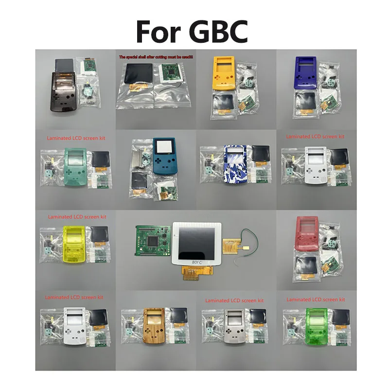 Для GBC 2,6 "IPS предварительно ламинированный ЖК-экран с корпусом для GameBoy цветной высокая ...