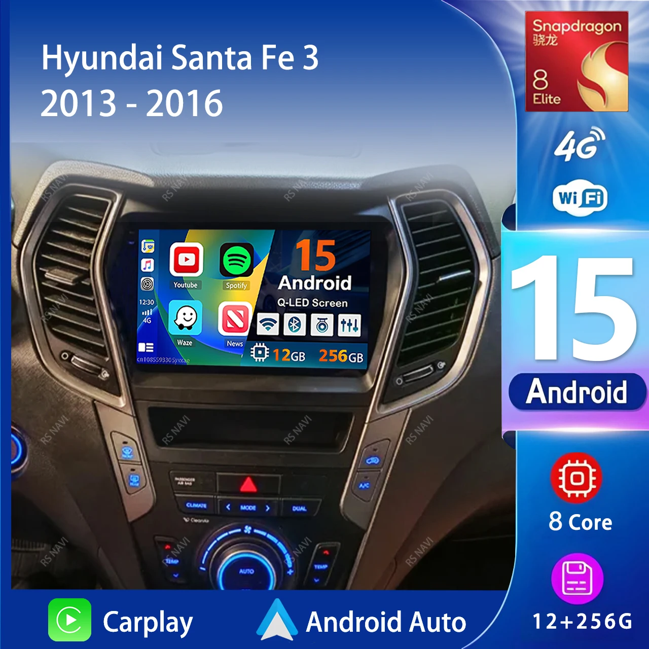 Android 15 Carplay Auto 2K экран автомобильный радиоприемник мультимедийный плеер для Hyundai ...