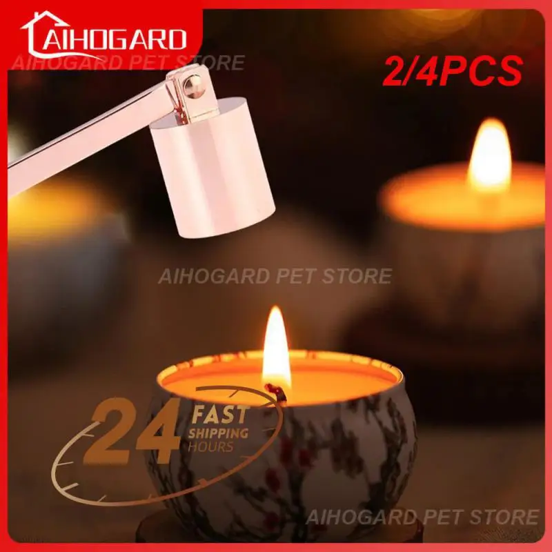 2/4PCS Stainless Steel Candle Home Long Handle Candle Snuffer Retro ...