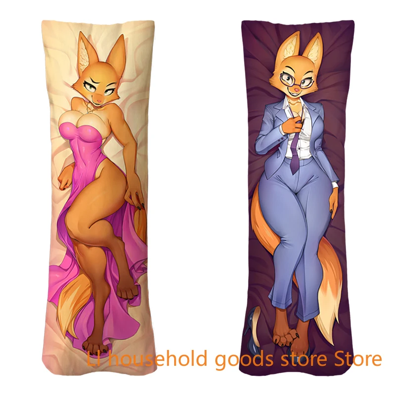 Наволочка в стиле аниме Dakimakura The Bad Guys Diane Foxington, двухсторонний принт наволочки ...