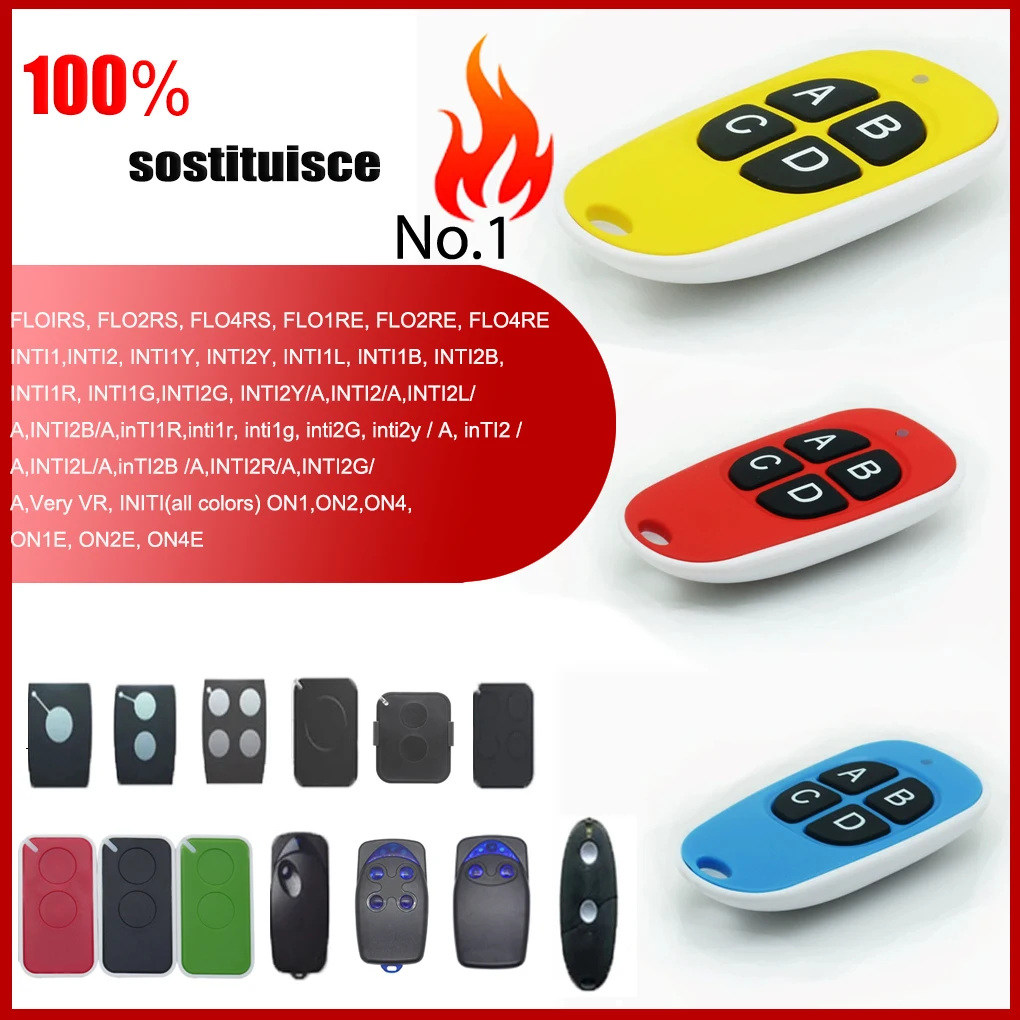 Совместимый NICE ERA FLORE FLO2RE FLO4RE FLO1RE ON2 ON4 ON1 ON2E ON4E ON1E INTI 2 1 INTI2 433,92 ...