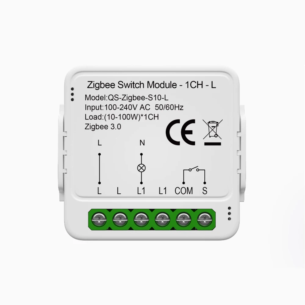 Модуль переключателя Zigbee-1CH-L беспроводной контроллер умного дома с ...
