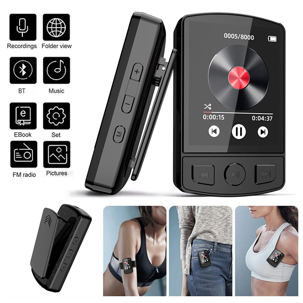 Спортивный Bluetooth MP3-плеер Портативный клип Мини-музыкальный ...