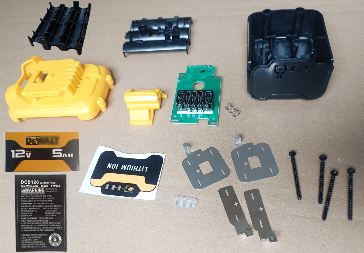 Аккумуляторная батарея DCB126 для dewalt 12 В 6*18650 с подсветкой ...