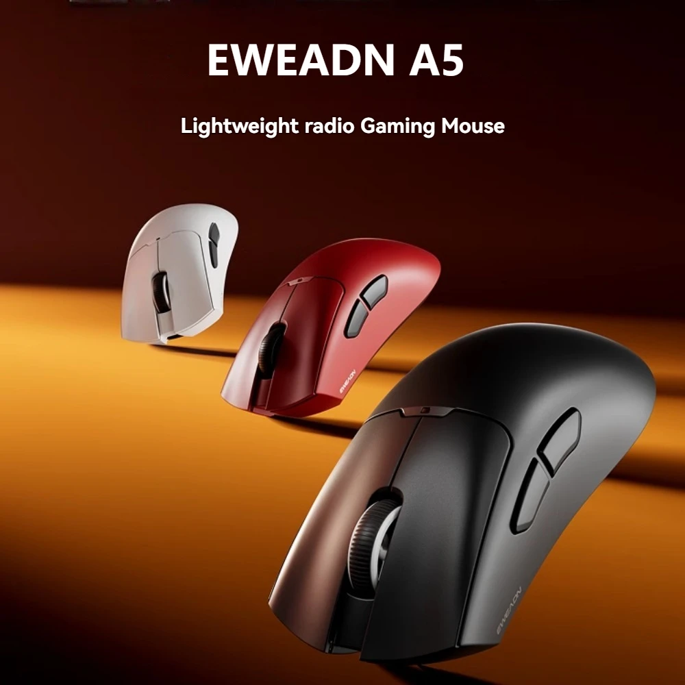Беспроводная мышь EWEADN A5 с тремя режимами PAW3395 1K 26000 точек на дюйм, легкая эргономичная ...