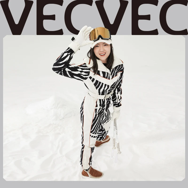 VECVEC свободный лыжный дышащий костюм женский горнолыжный костюм ветрозащитный ...