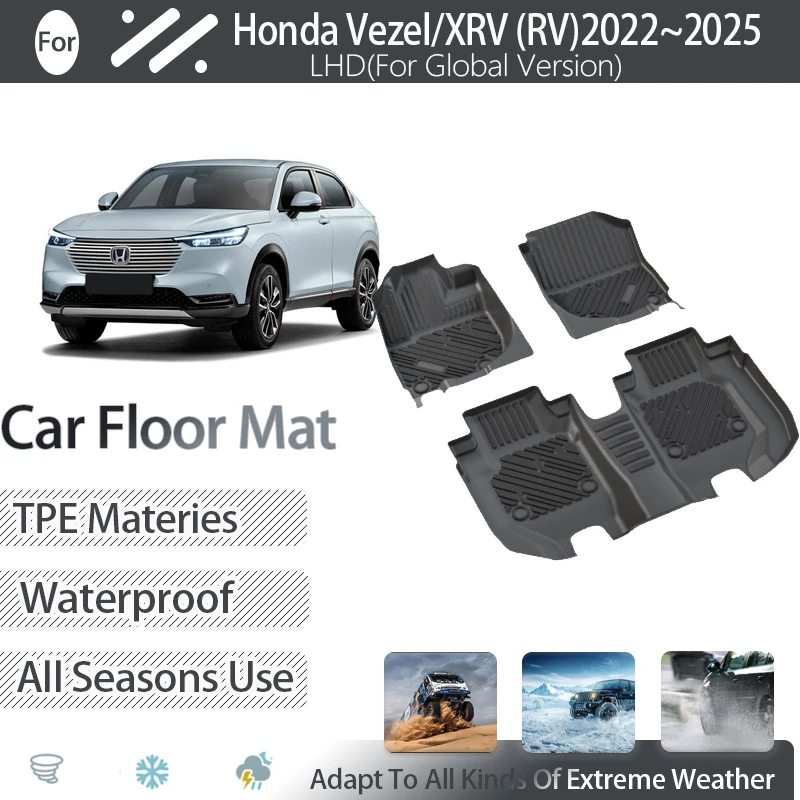 Автомобильные коврики для Honda XR-V XRV XR V Vezel RV 2022 2023 2024 2025, грязеотталкивающие ...