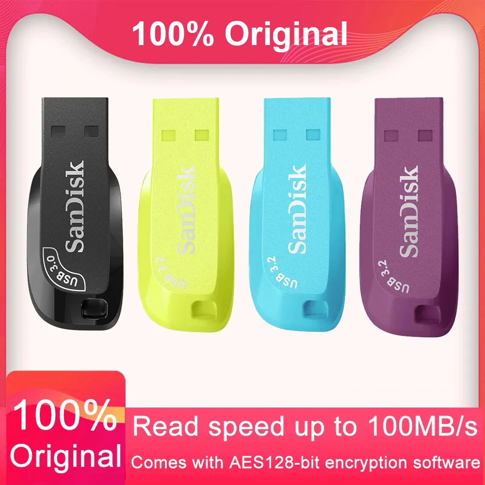 Флеш-накопитель SanDisk USB 100%, 3,0 оригинальный черный флэш ...
