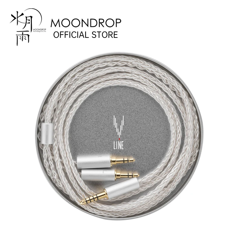 Кабель для наушников MOONDROP LINE V LINE W 6N с покрытием из меди и ...