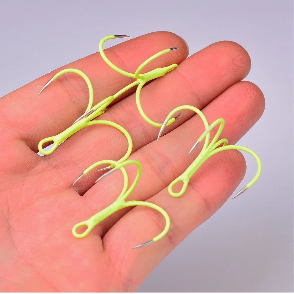 Sea fishing glow-in-the dark four hook barb free iron hook four anchor ...