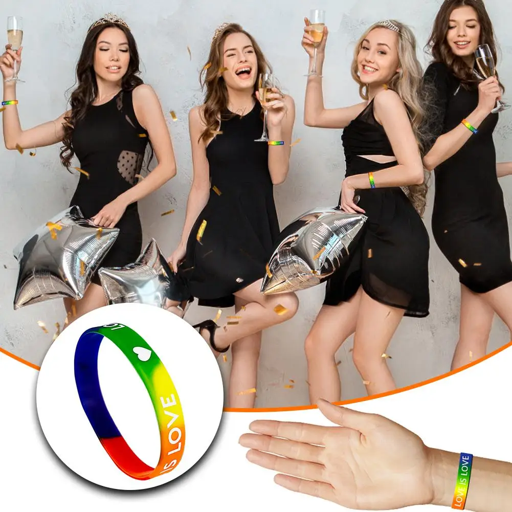 100, радужные аксессуары и 100, силиконовые браслеты, радужные шпильки ...