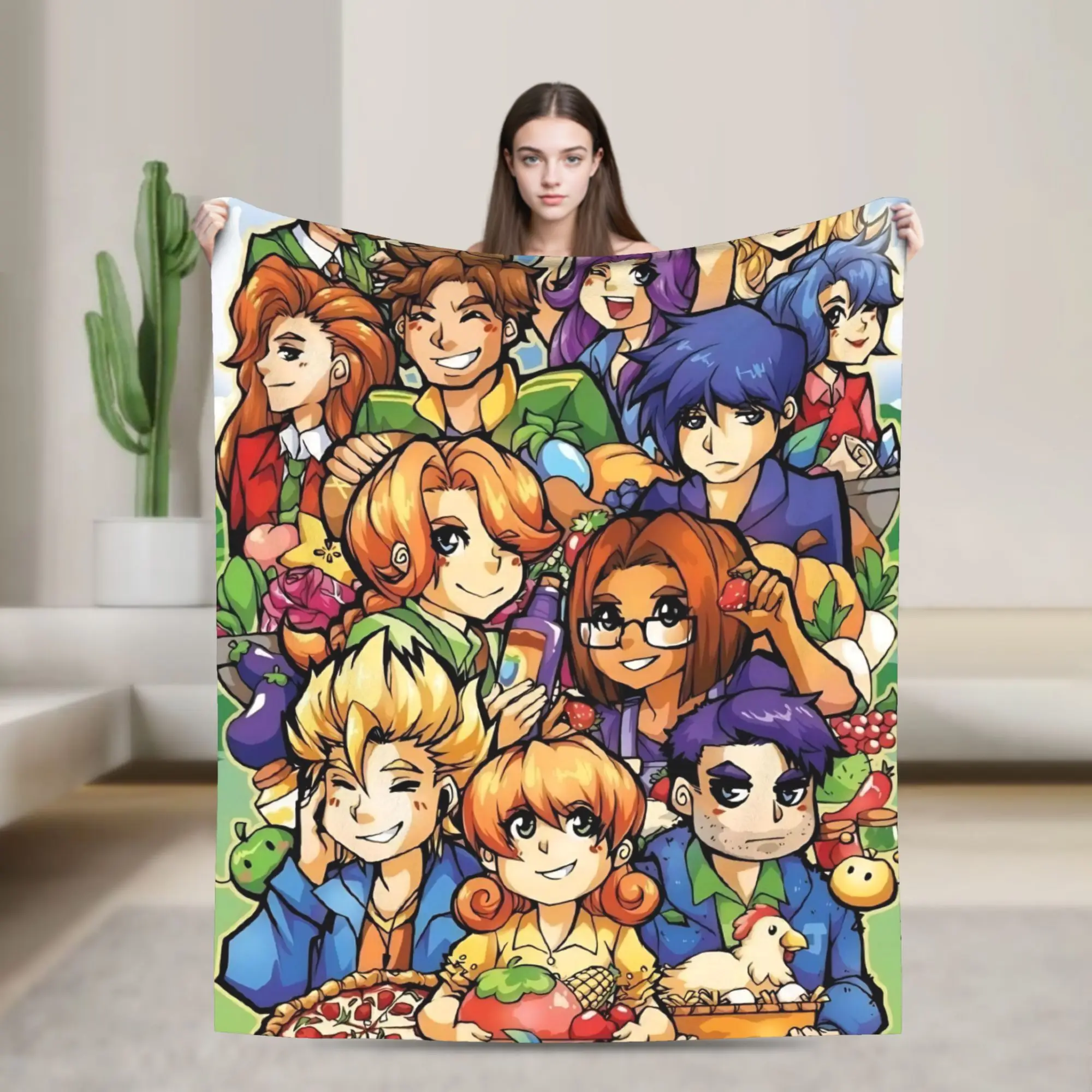 Stardew Valley Animals Chicken Flannel Blanket Super Warm Throw Blanket ...