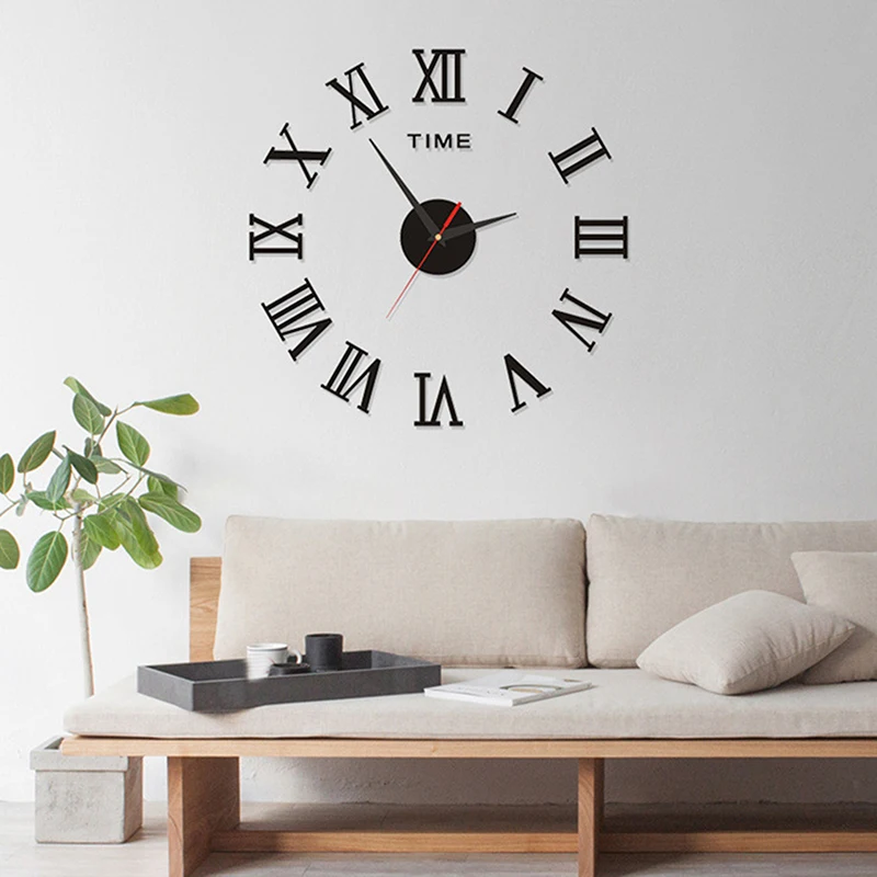 Настенные часы 3d зеркальные креативные настенные часы «сделай сам с бесшумными кварцевыми