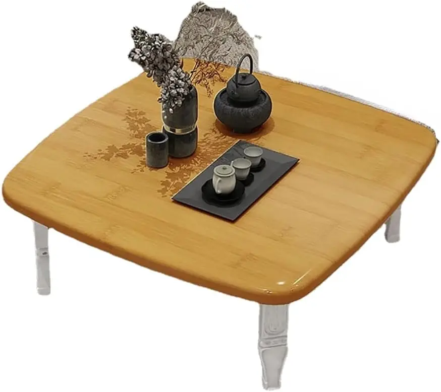 Складной круглый деревянный низкий стол, Круглый квадратный деревянный ...