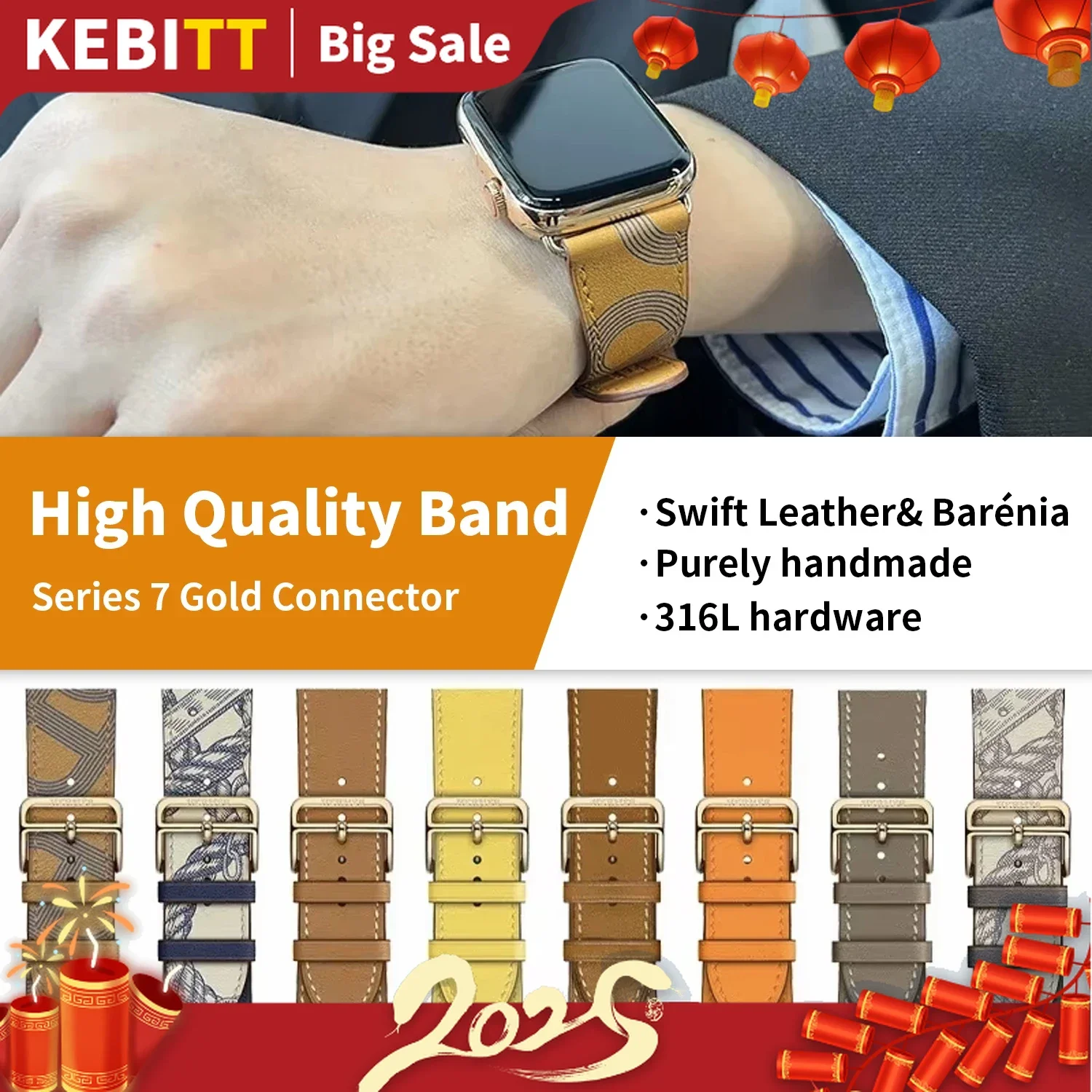 Ремешок Kebitt Iwatch для Apple Watch 9 8 7, ремешок из нержавеющей ...