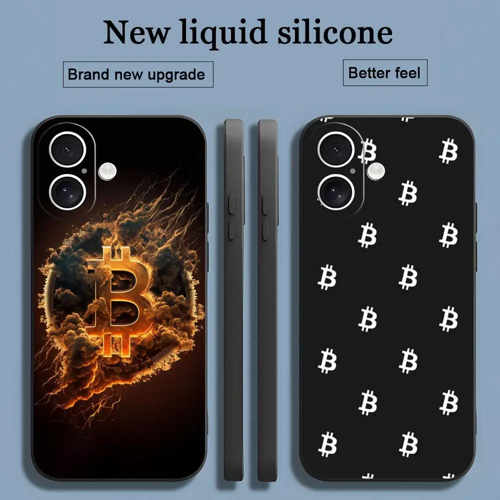 Hot Coin B-BitCoin BTC Cool Phone Case For iPhone 16 15 14 13 12 11 X ...