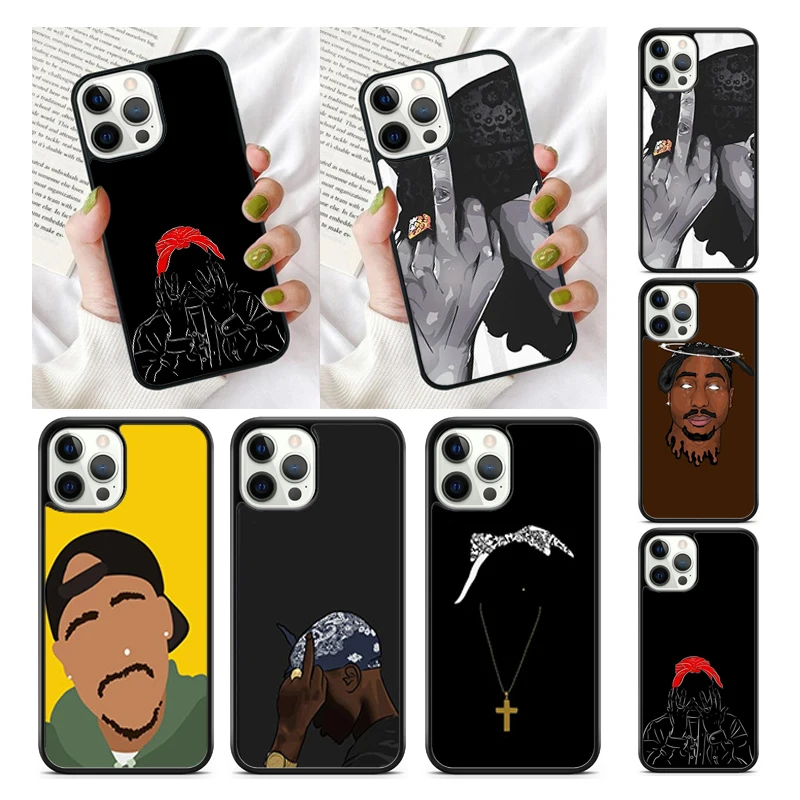 Fashion 2Pac Tupac Shakur Phone Case for iPhone 16 15 SE2020 13 14 11 ...