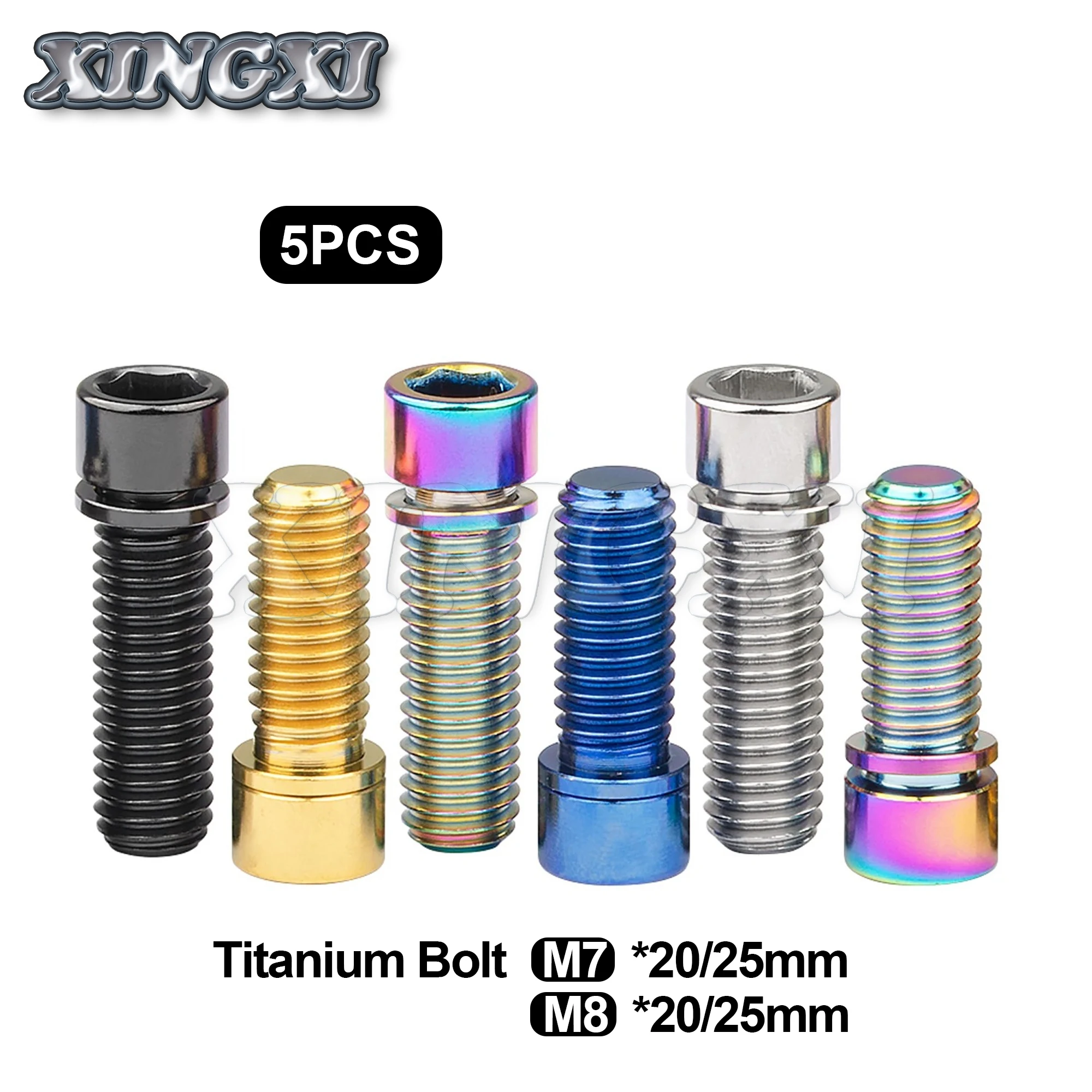 Титановые болты Xingxi M7/M8 X 20 мм 25 мм, винты с внутренней ...