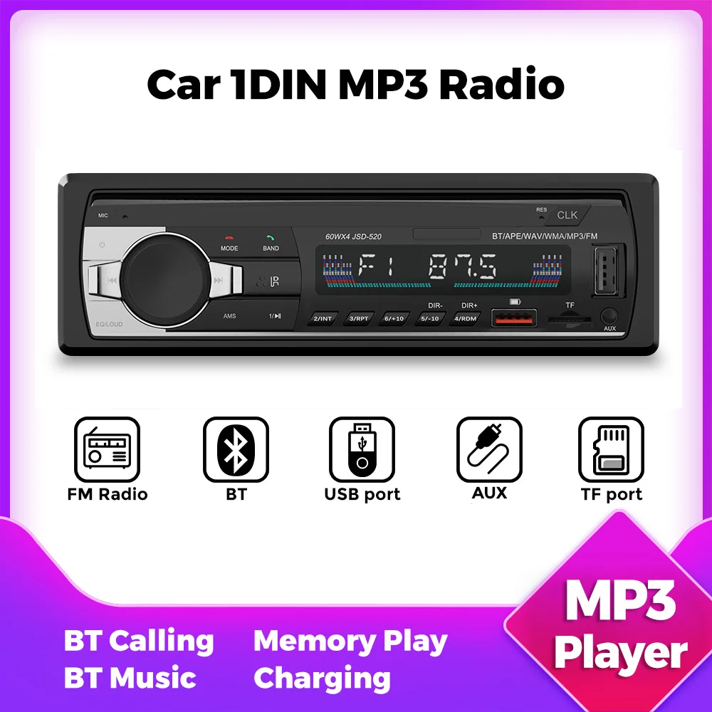 Qn 8035 Радиочип Автомобильный MP3-плеер Аудио BT Стерео с ...