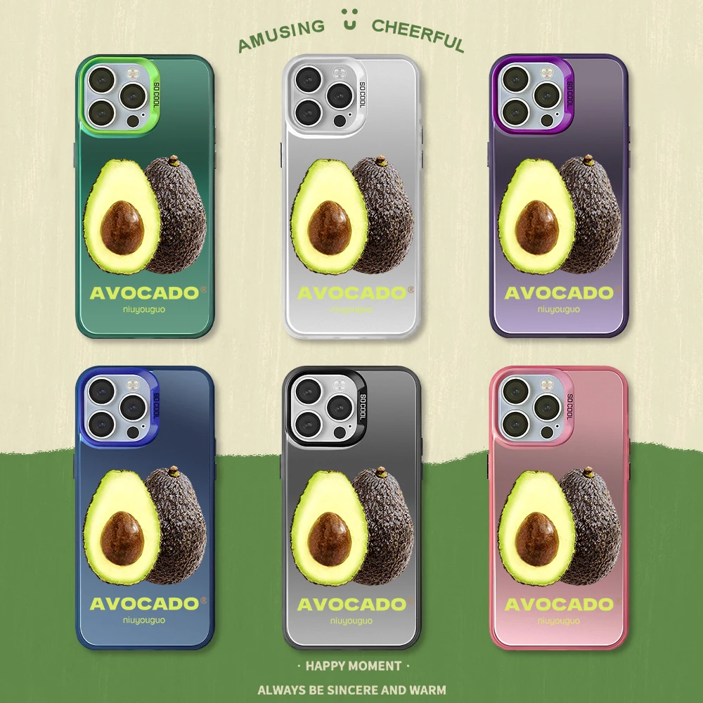 Avocado Phone Case for iPhone 12 11 13 14 15 16 Max Pro Plus Laser ...