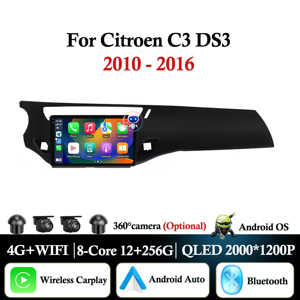 Android Auto Carplay для Citroen C3 DS3 2010-2016 Автомобильный ...