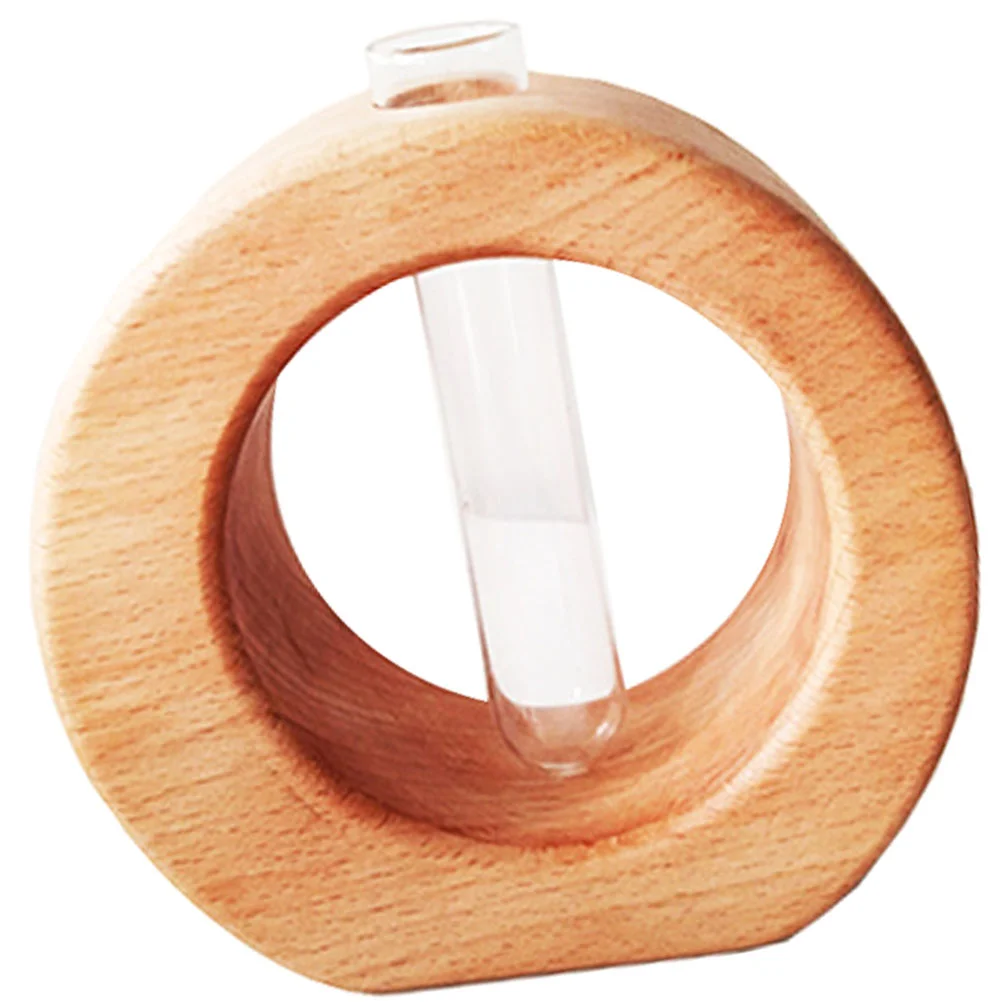 Flower Pots Test Tube Vase Wooden Stand Desktop Terrarium Hydroponic ...