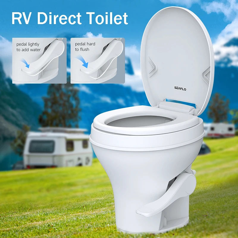 SEAFLO RV унитаз цельный пластиковый ножной уличный портативный туалет ...