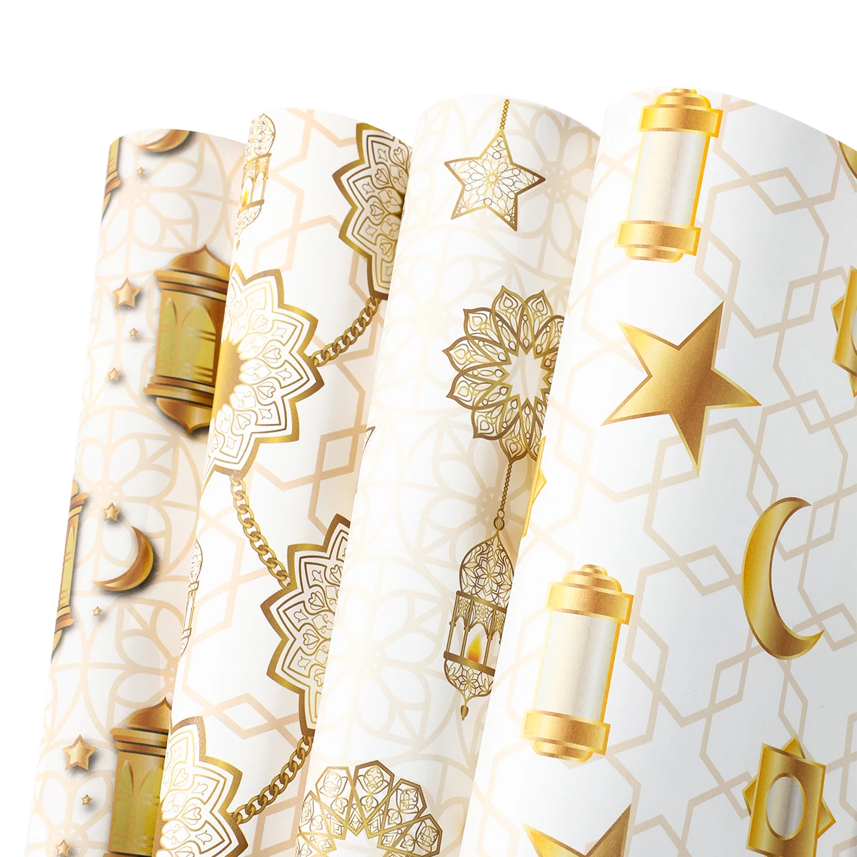 4/8/12pcs Eid Mubarak Gift Wrapping Paper Ramadan Decor 2025 Eid ...