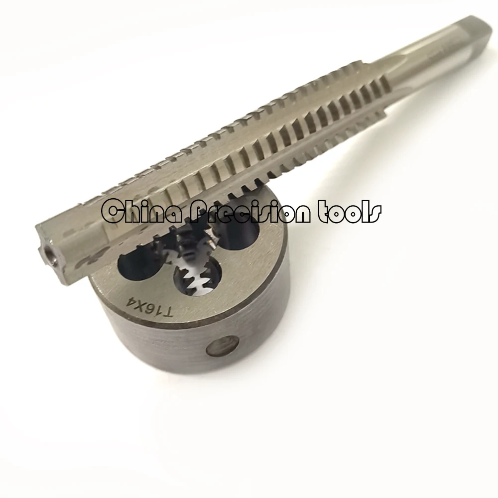 2 шт. HSS Набор метчиков и матриц трапециевидной резьбы Tr16 T16 TR16X2 TR16X3 TR16X4 Наборы ...