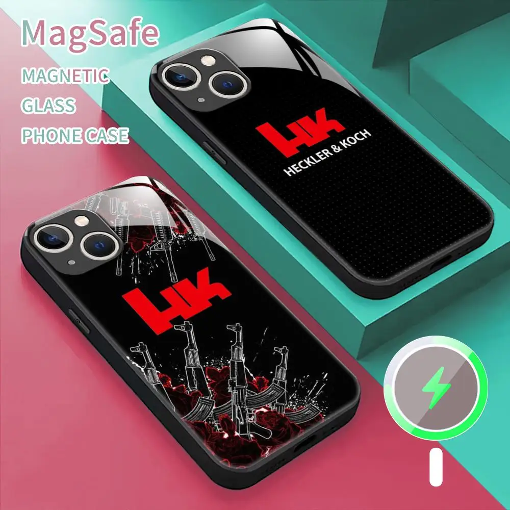 Luxury Goods H-Heckler Koch Phone Case For iPhone 16 15 14 13 12 11 X ...
