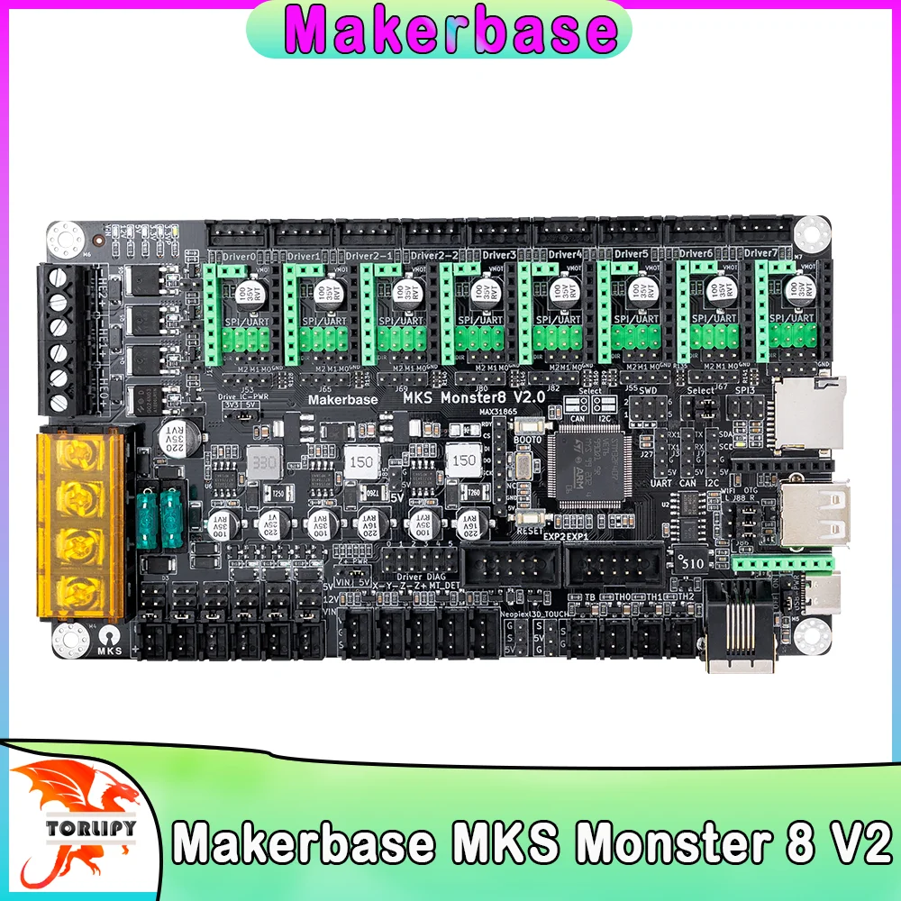 Makerbase MKS Monster8 V2 32-битная плата управления, детали 3D-принтера TMC2209 для Voron VS ...
