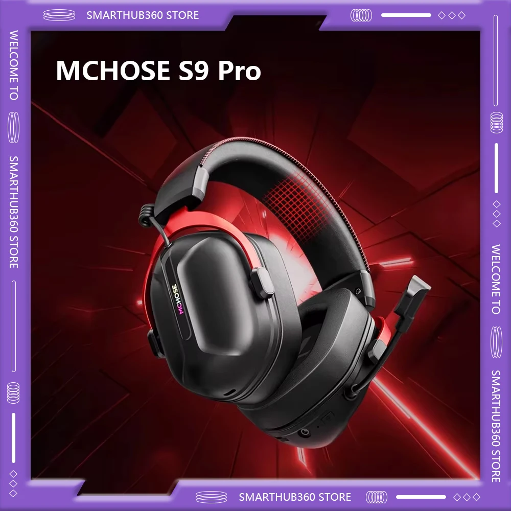 MCHOSE S9 Pro Беспроводная игровая гарнитура RGB Наушники с шумоподавлением Трехрежимные ...