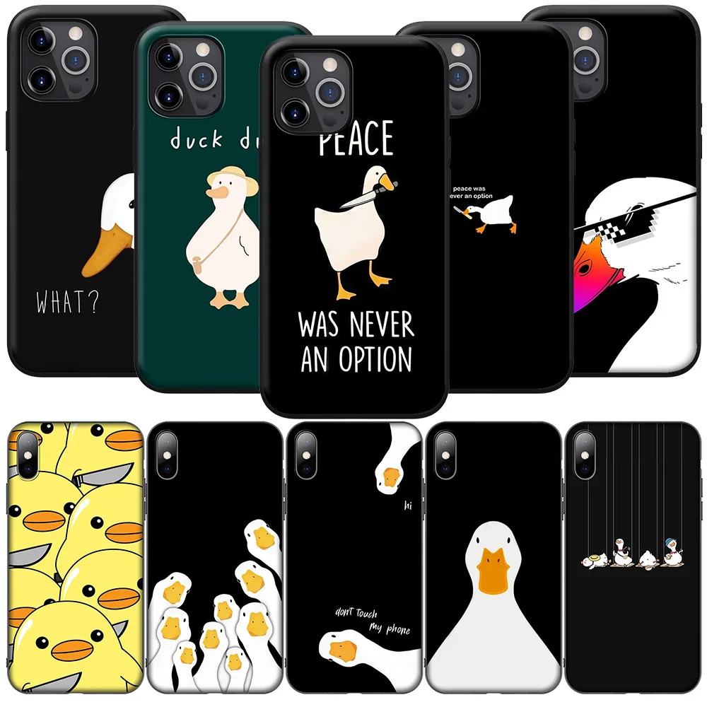 SO41 Cartoon Doubt Duck Case for Samsung Galaxy A55 A53 A52 A51 A21S ...