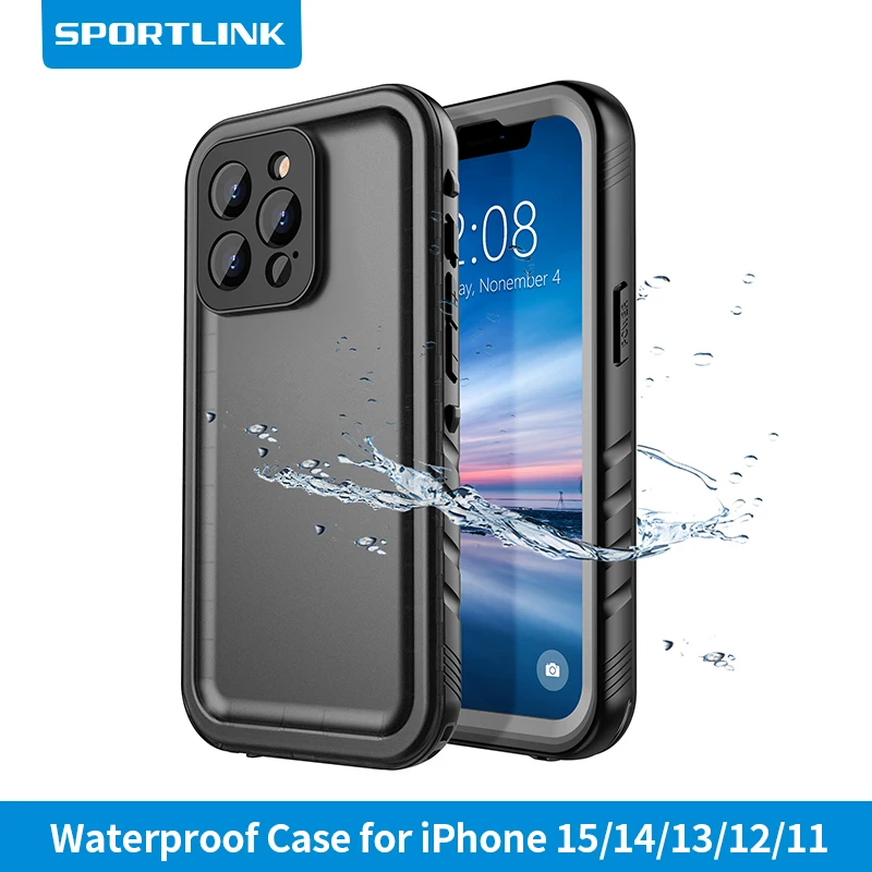 Водонепроницаемый чехол для iPhone 14 11 12 13 15 Pro Max, с ремешком ...