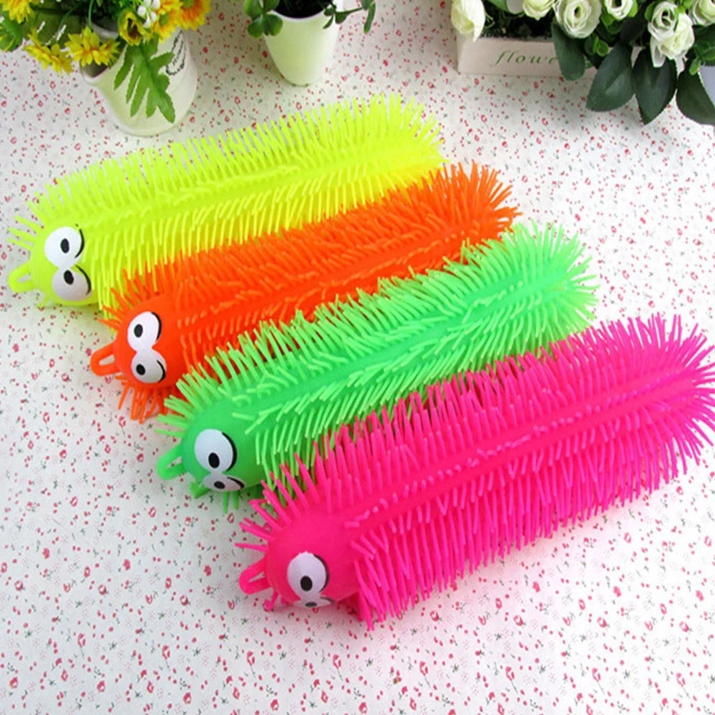 5 Pcs Flash Toys Caterpillar Flashing Stretchy Caterpillars Sensory ...