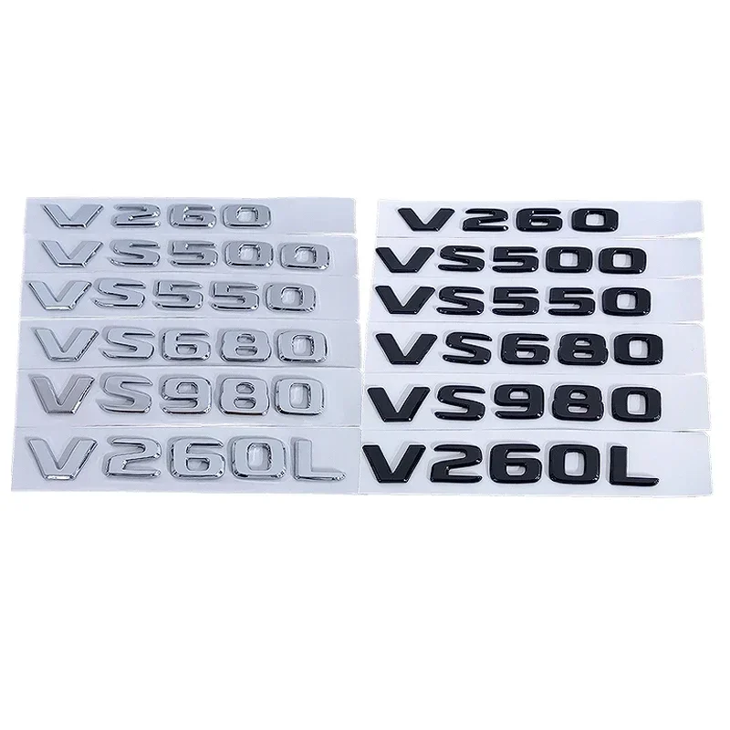 ABS Car Side Sticker Trunk Badge Decoration for Mercedes Benz V260 VS500 VS550 VS680 VS980 V260L ...