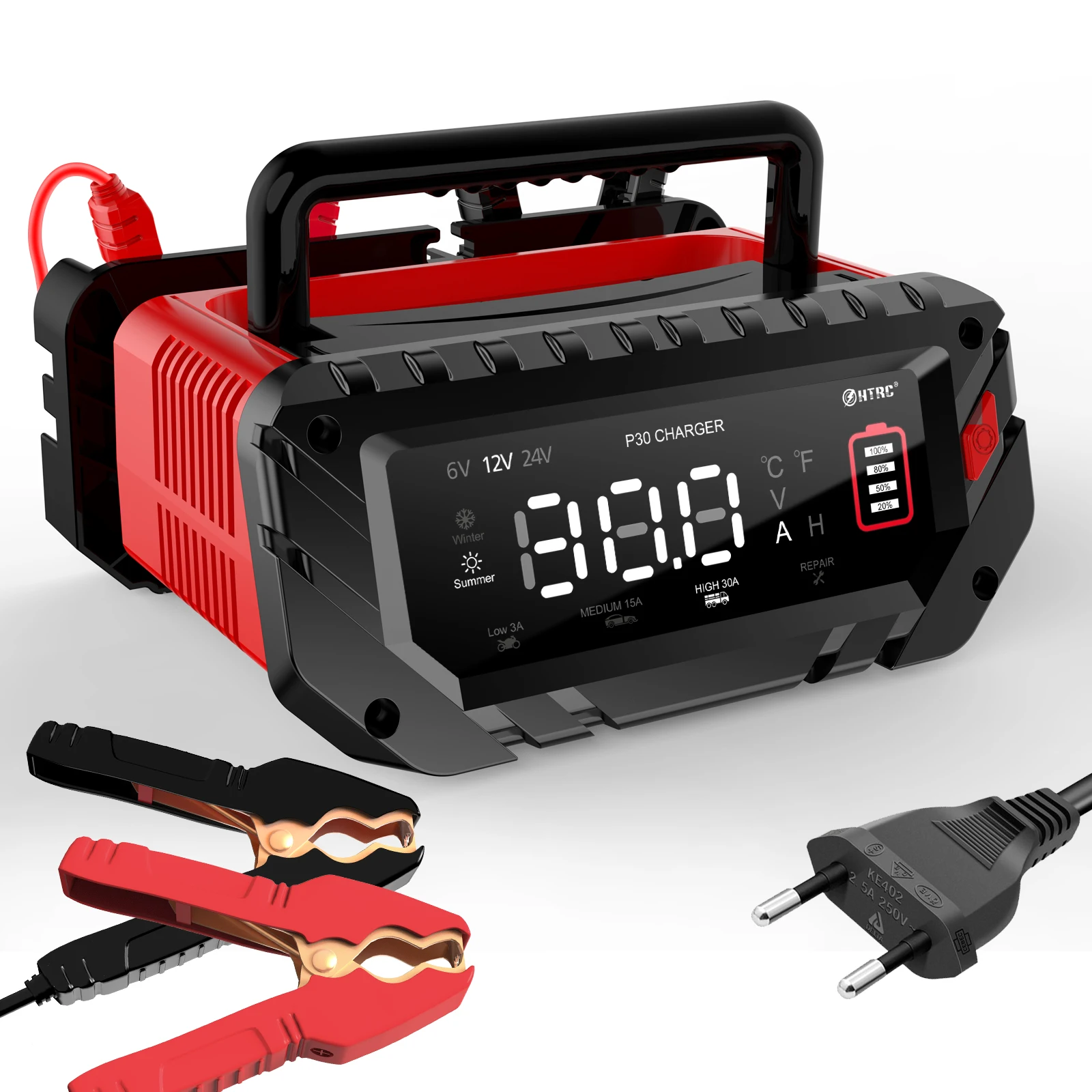 HTRC 30A автомобильное зарядное устройство 6 В/12 В/24 В LiFePO4 ...