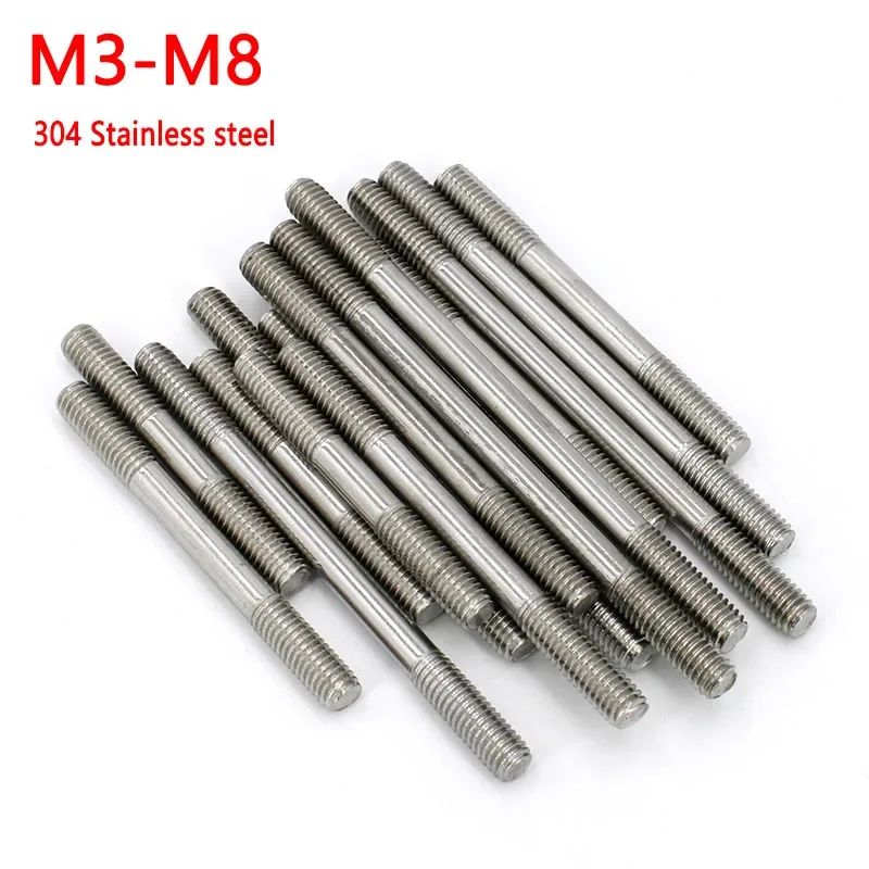 Болты с двойной резьбой M3 M4 M5 M6 M8 304 A2 | AliExpress