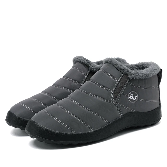 Boots Men Warm Snow Platform Winter Boots Man Comfortable Men Shoes Ankle Boots Waterproof Couple Men s Work Shoes Footwear AliExpress