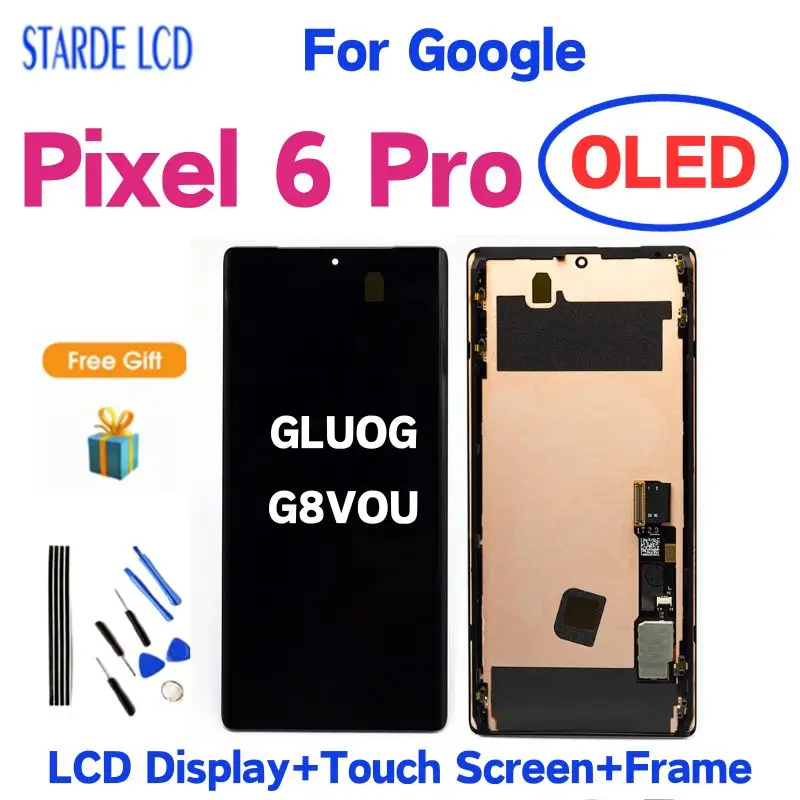 ЖК-дисплей 6,7 "Super OLED для Google Pixel 6 Pro, ЖК-дисплей GLUOG ...