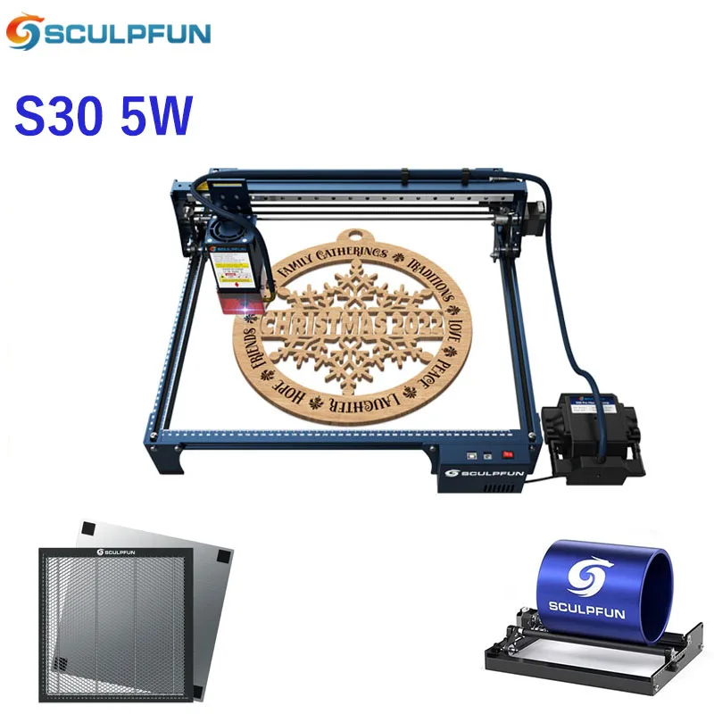 Sculpfun S30 Laser Engraver Set 5w Engraving Machine With 32-Bit ...