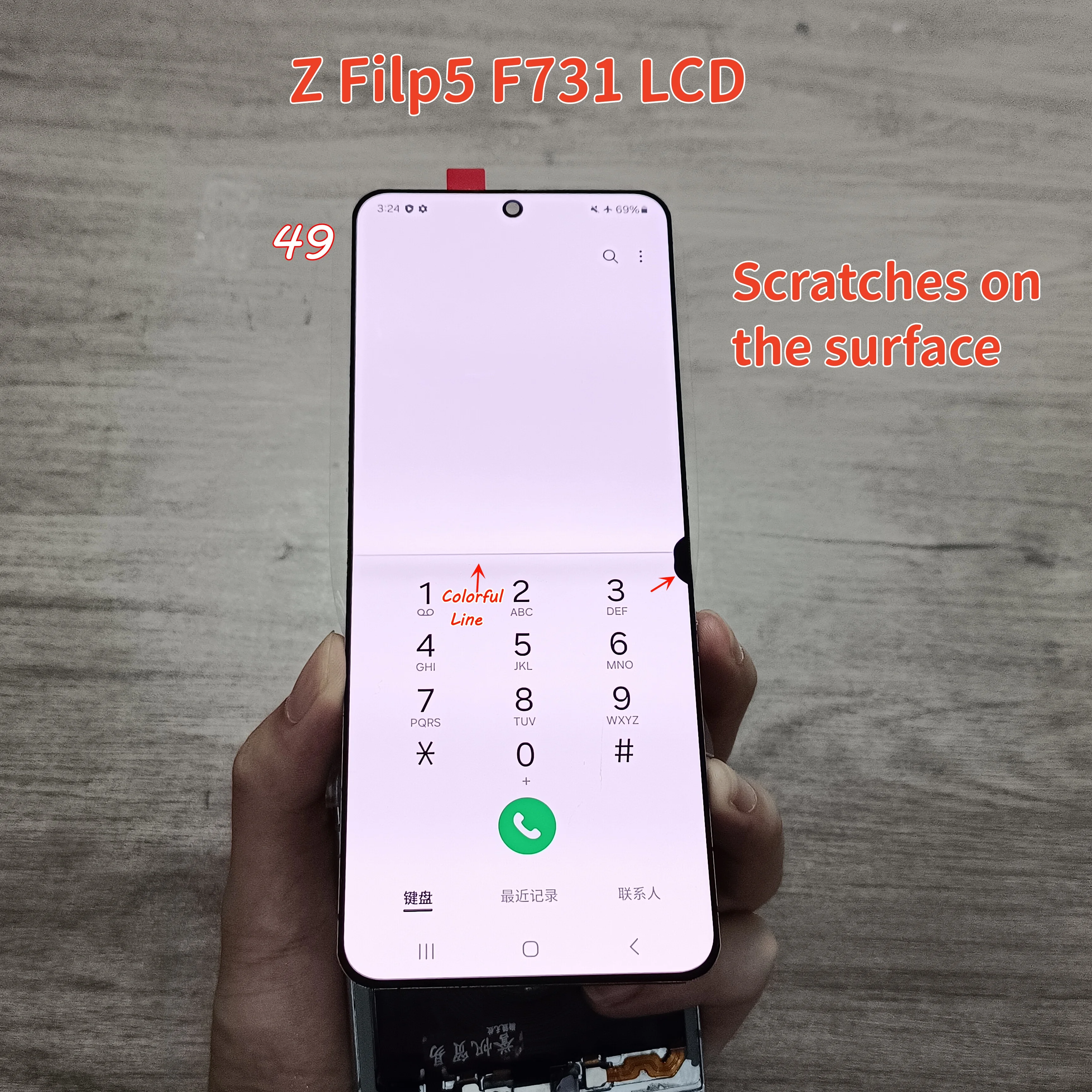 AMOLED для Samsung Galaxy Z Flip 5, ЖК-дисплей F731 F731B F731U F731W F731N, ЖК-дисплей ...