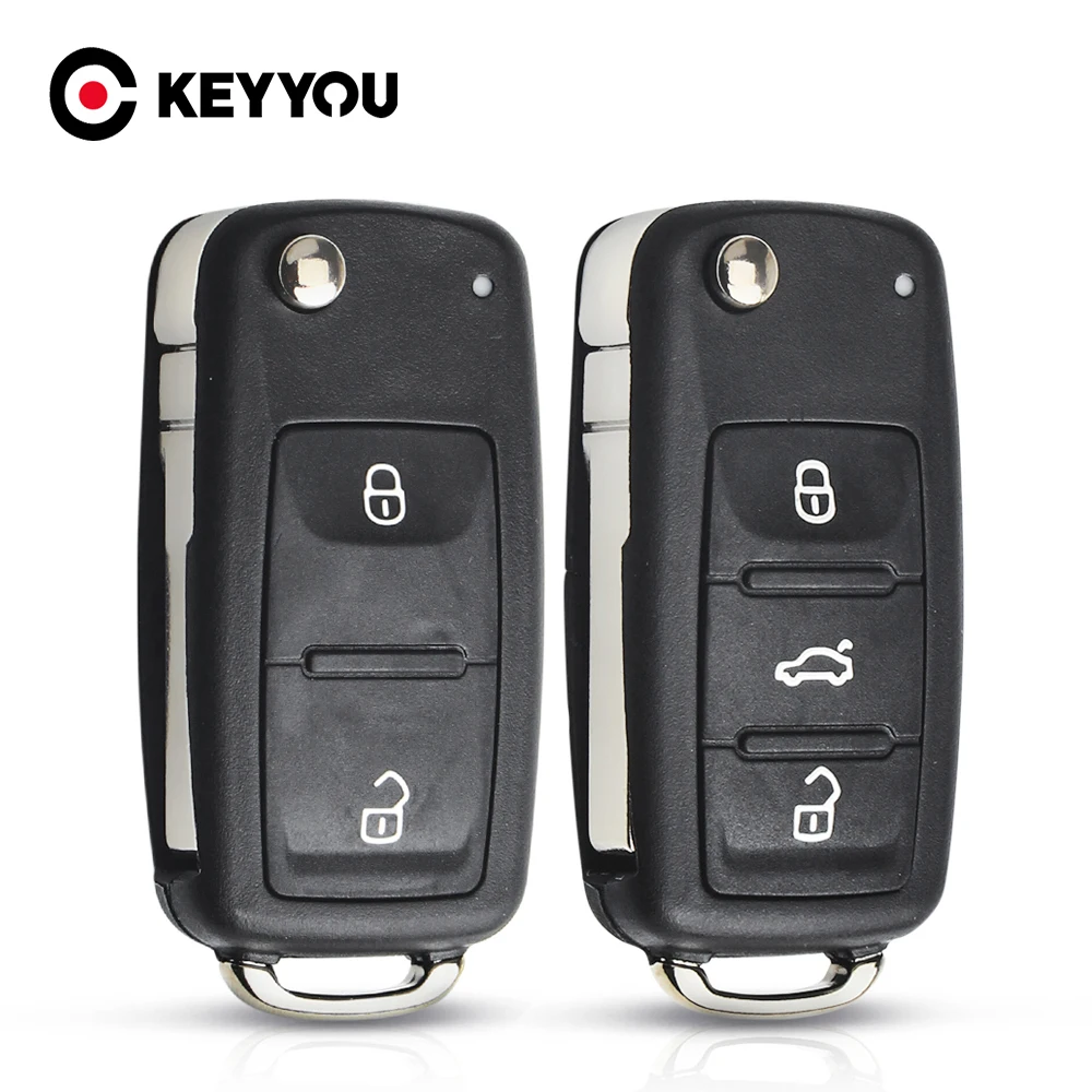 KEYYOU 25 шт. 3 кнопки для VW VOLKSWAGEN Tiguan Golf Sagitar Polo MK6 Beetle Skoda Seat Polo ...