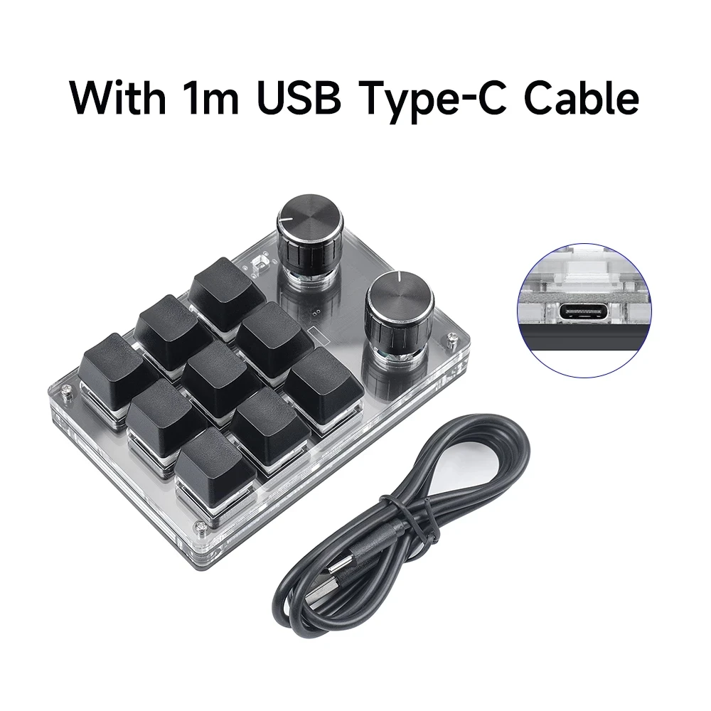 «programming Macro Custom Knob Keyboard Rgb 3 Key Copy Paste Mini